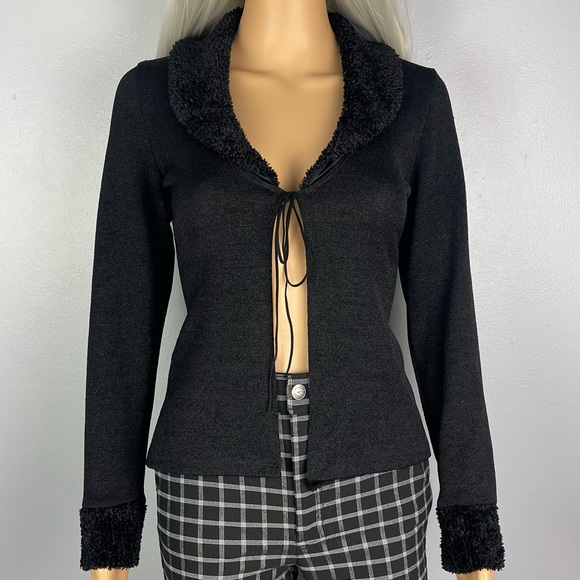 Sweaters | Fuzzy Trim Cardigan | Poshmark